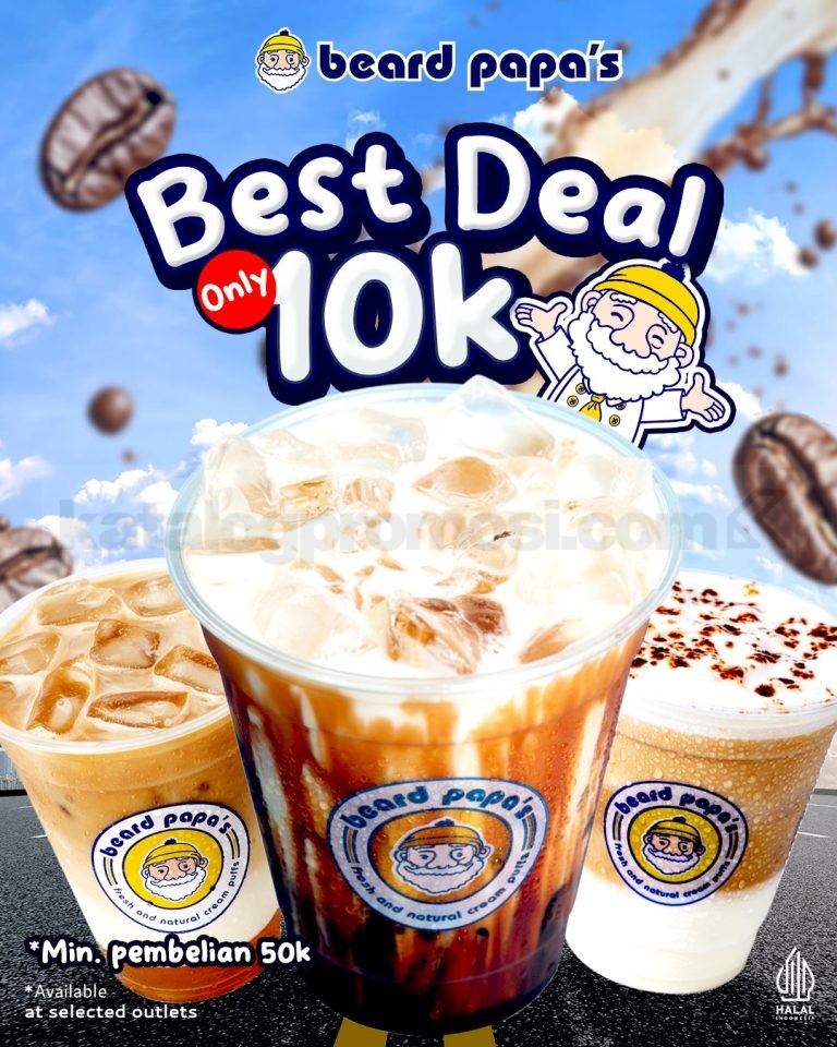Promo Beard Papa’s Best Deal Puff & Drink mulai Rp. 10.000