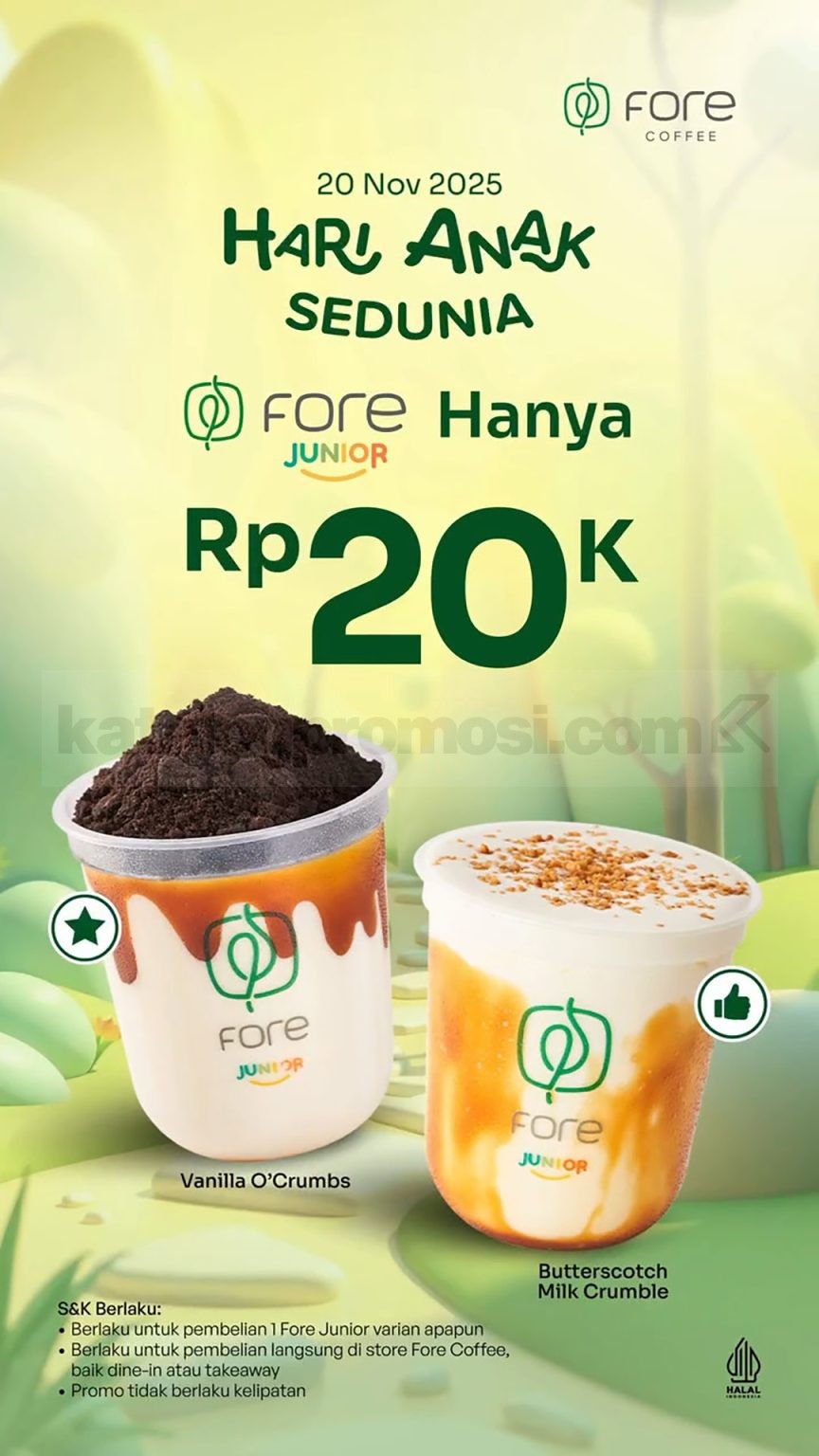 Promo Fore Coffee Hari Anak Sedunia Fore Junior Rp. 20.000
