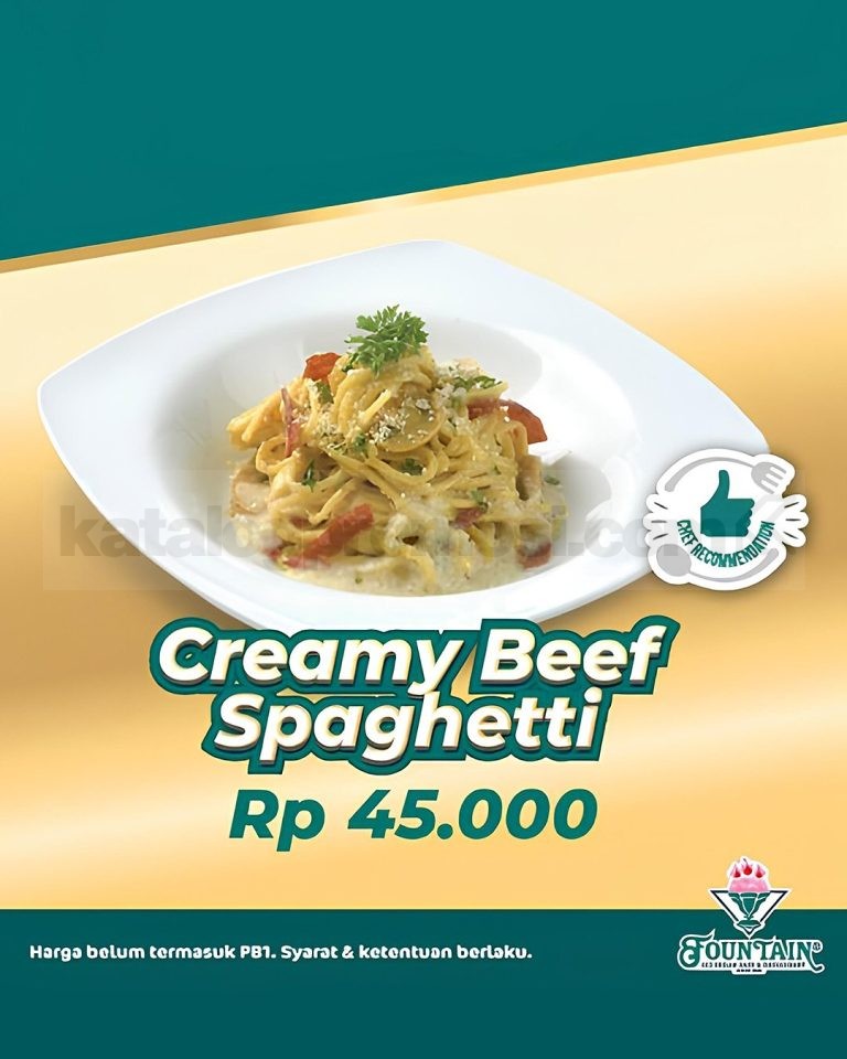 Promo Fountain New! Grilled Chicken Chop & Creamy Beef Spaghetti