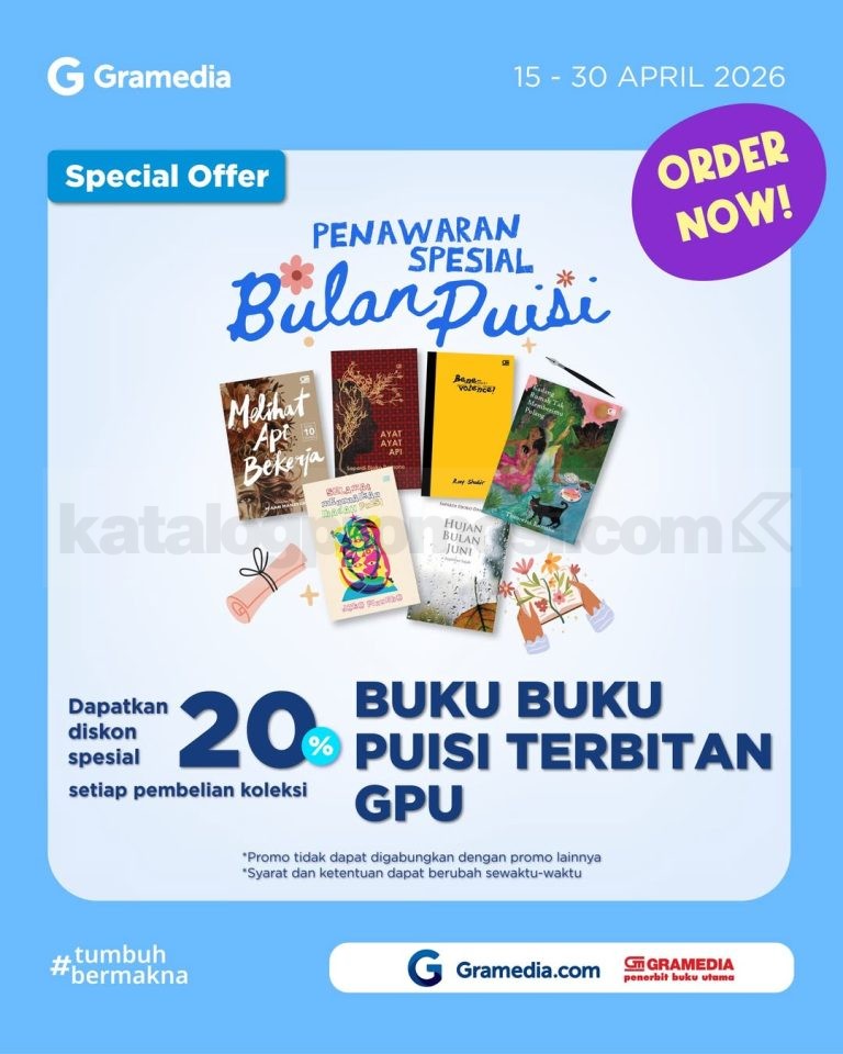 Promo Gramedia Bulan Puisi Diskon 20%