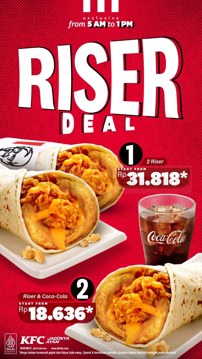 Promo KFC Riser Deal Sarapan Hemat Mulai Rp. 18.636