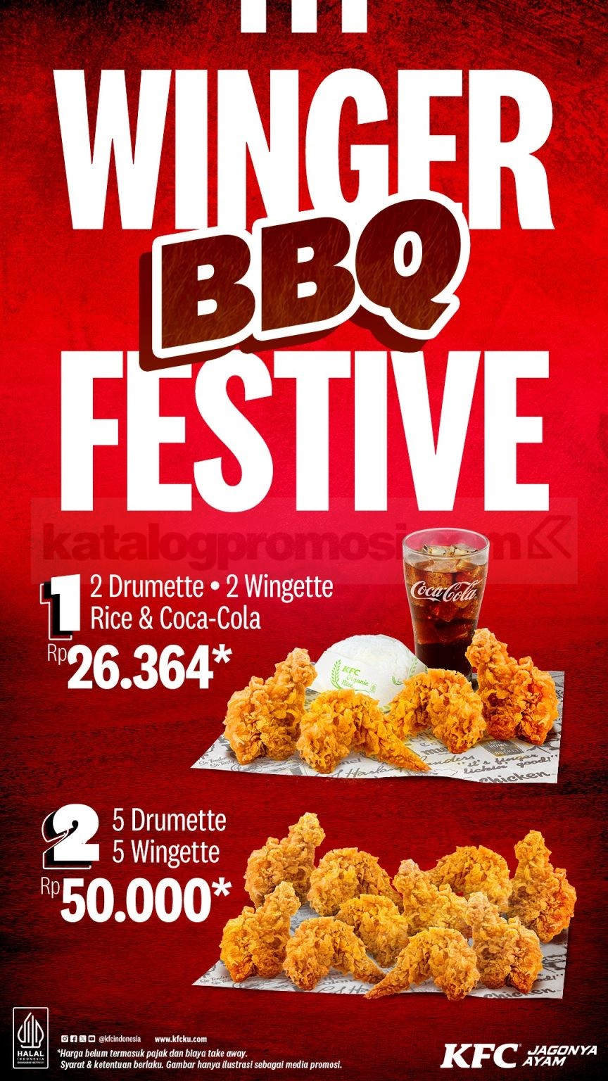 Promo KFC Winger BBQ Festive Menu Mulai Rp. 26.364