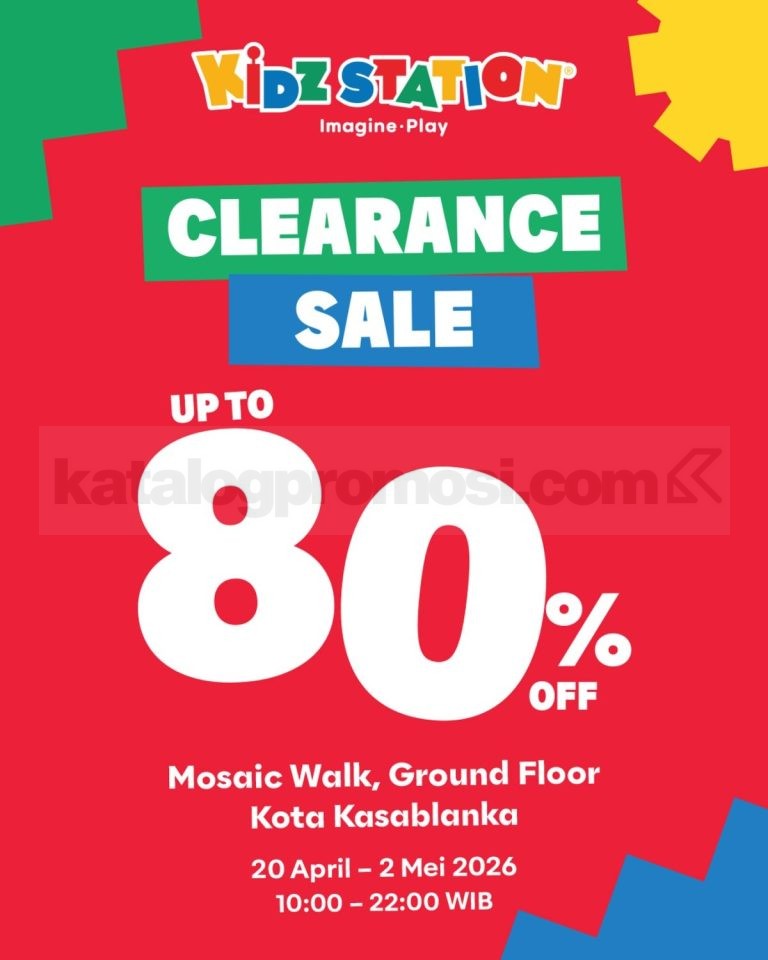 Promo Kidz Station Clearance Sale Diskon hingga 80%