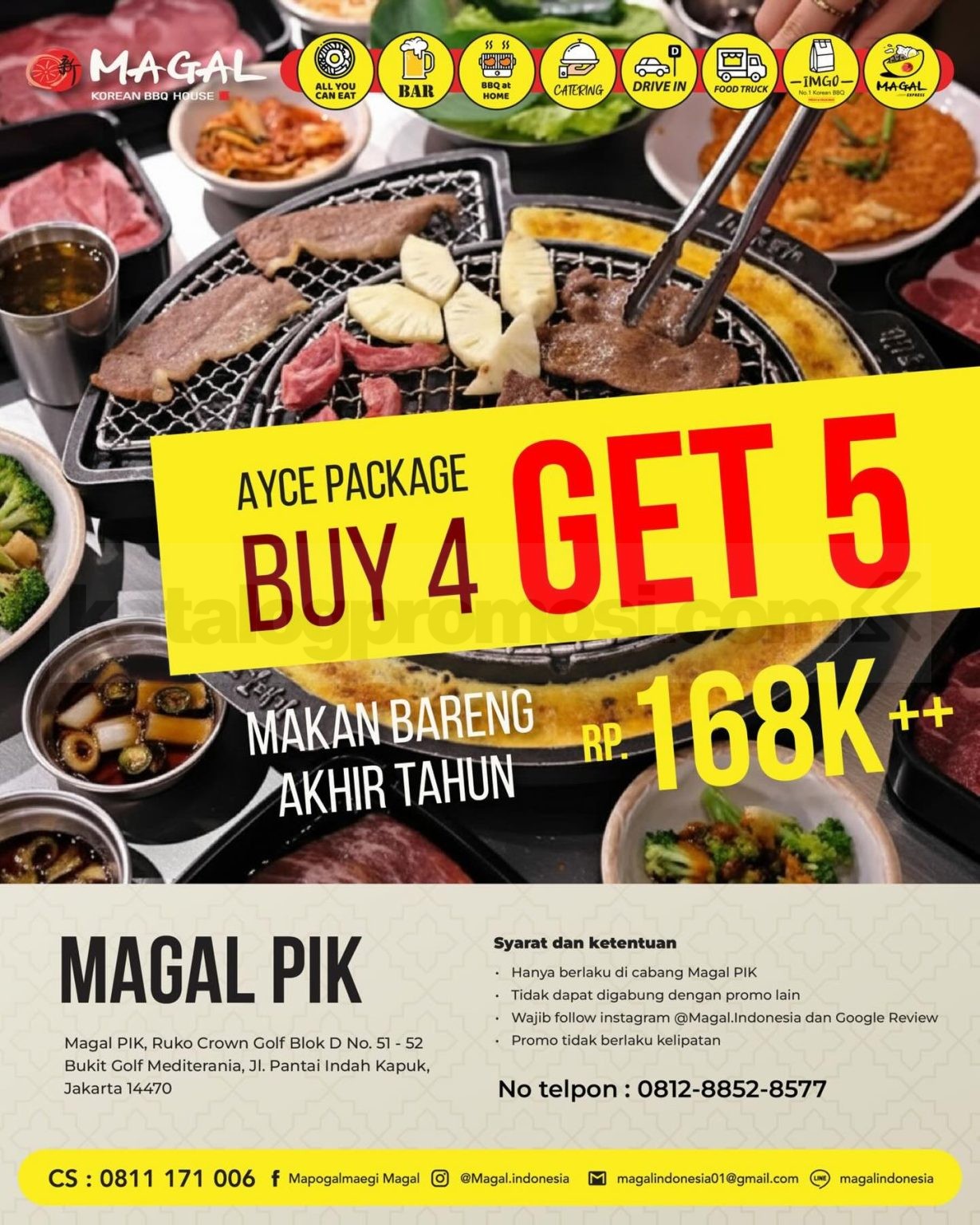Promo Magal PIK AYCE Package Buy 4 Get 5