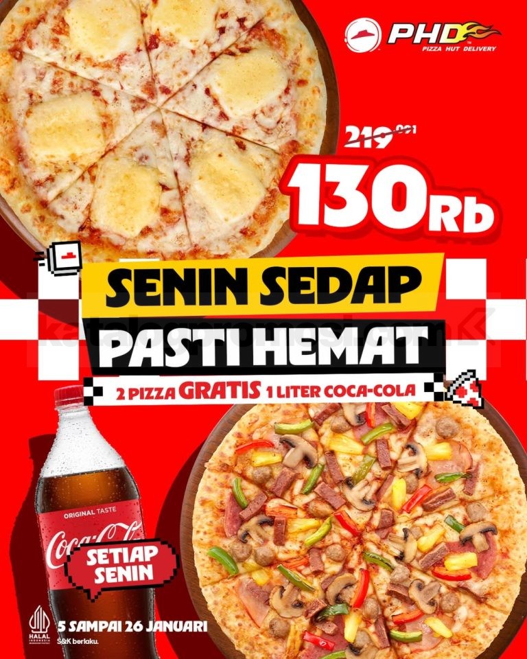 Promo PHD Senin Sedap Pasti Hemat Gratis Coca-Cola 1 Liter