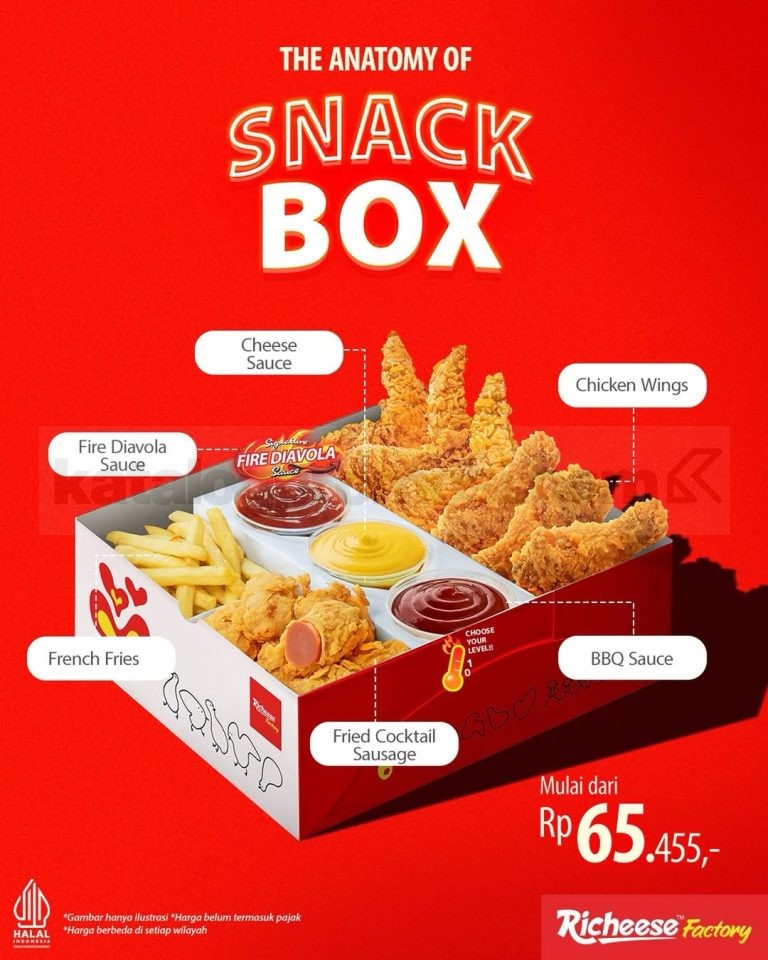 Promo Richeese Factory Snack Box Mulai Rp. 65.455