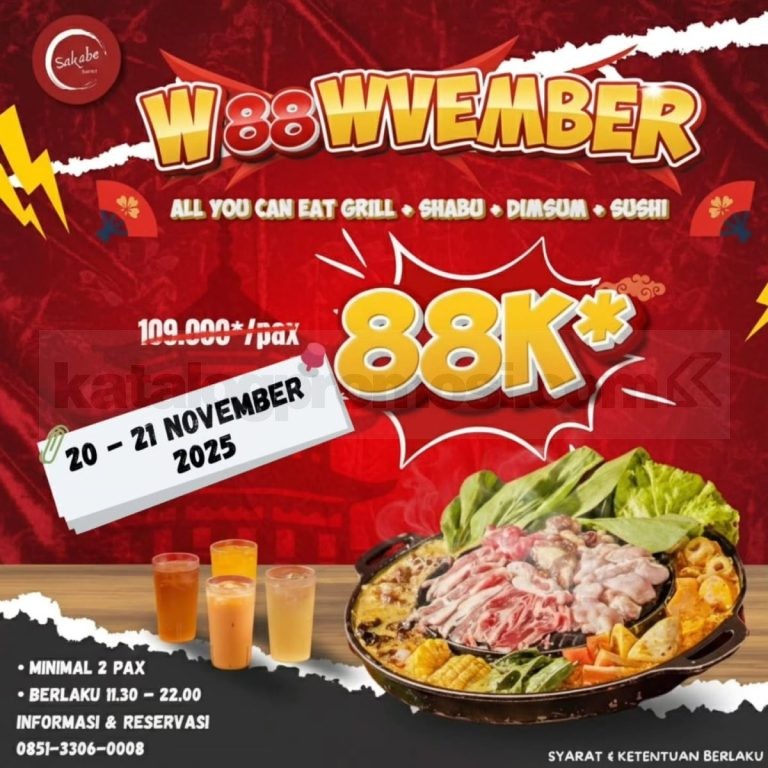 Promo Sakabe Buffet WooWvember All You Can Eat Rp. 88.000