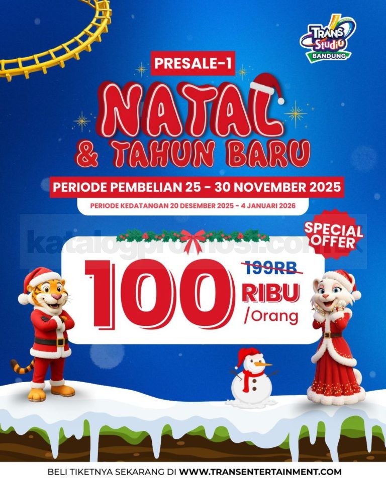 Promo Trans Studio Bandung Presale-1 Natal & Tahun Baru Rp. 100.000 ...