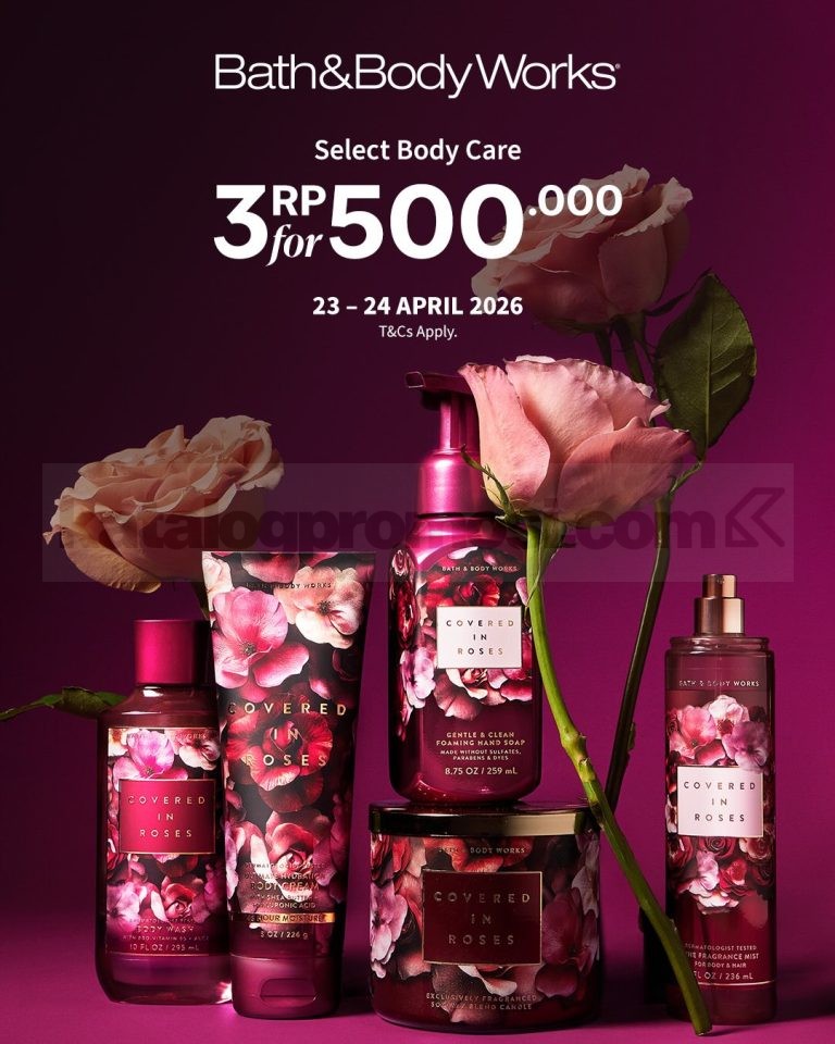 Promo Bath & Body Works Select Body Care & 3 Wick Candles mulai Rp. 320.000