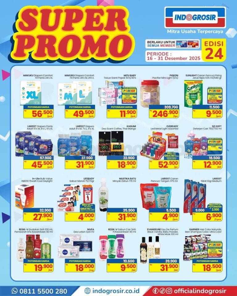 KATALOG PROMO INDOGROSIR HARI INI 16-31 Desember 2025