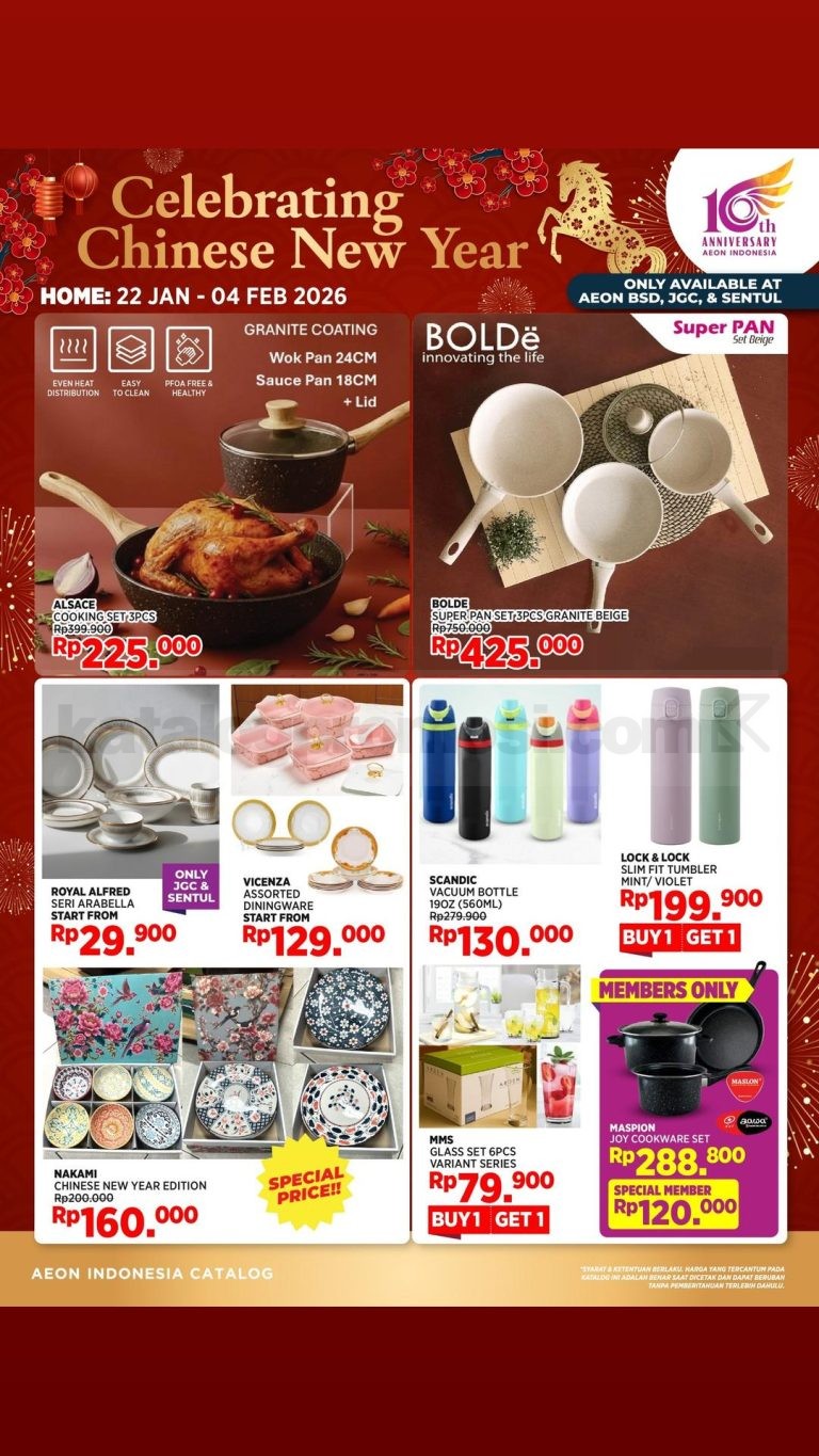 Promo Aeon Store Indonesia Katalog Terbaru 22 Januari - 04 Februari 2026