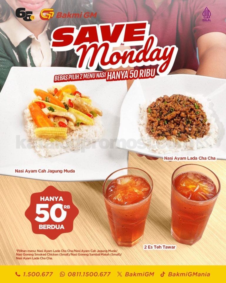 Promo Bakmi GM Save Monday Paket Berdua Rp. 25.000