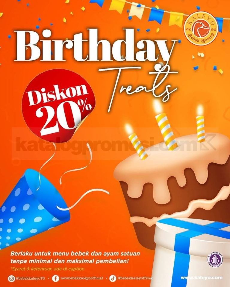 Promo Bebek Kaleyo Birthday Treats Diskon 20%