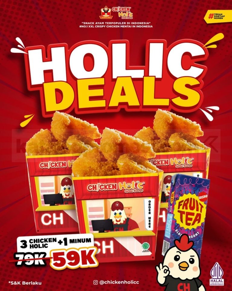 Promo Chicken Holic Holic Deals 3 Ayam Rp. 59.000