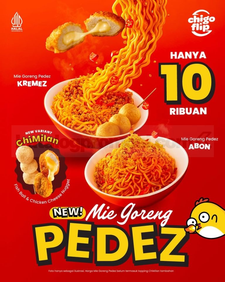 Promo Chigo x Flip NEW! Mie Goreng Pedez cuma Rp. 10.000