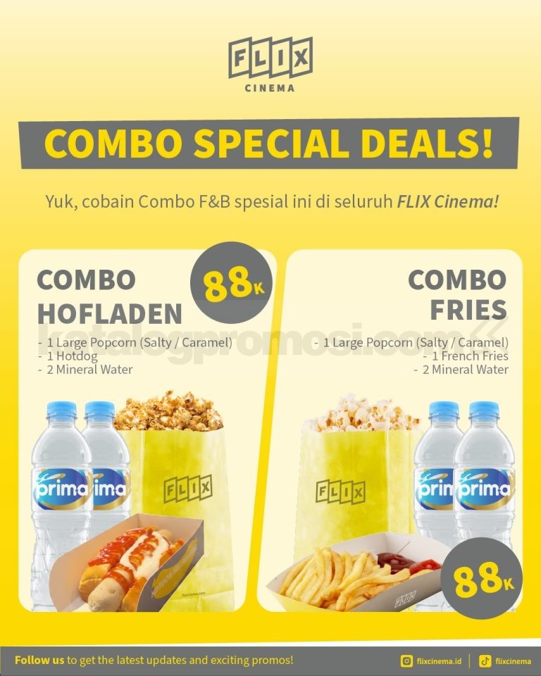 Promo FLIX Cinema Combo Special Deals mulai Rp. 88.000