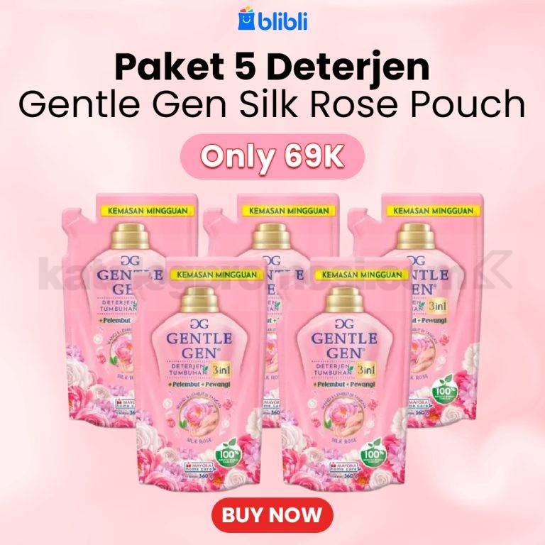 Promo Gentle Gen Silk Rose 3in1 5 Pouch Deterjen Rp. 69.000