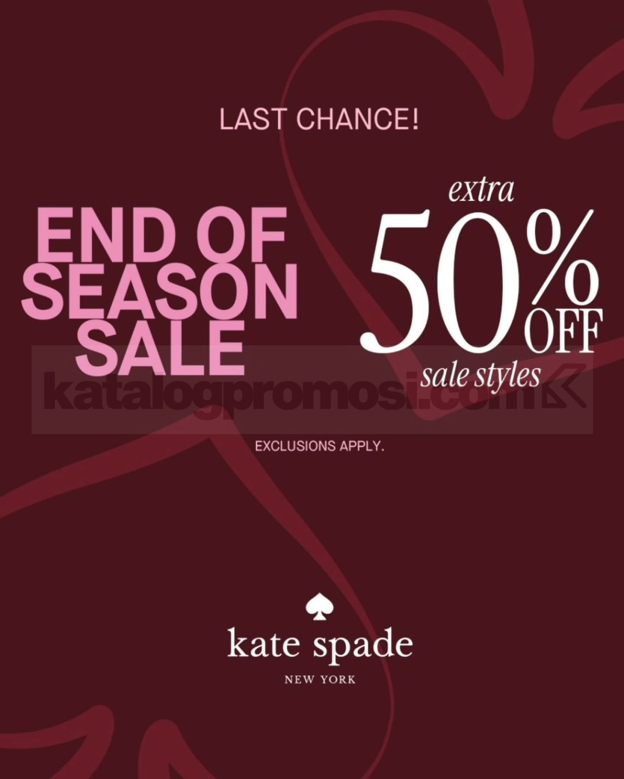 Promo KATE SPADE End of Season Sale Diskon hingga 50%