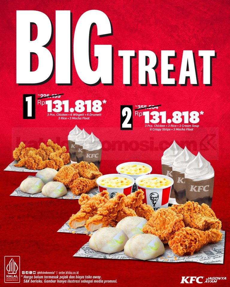 Promo KFC BIG TREAT Paket Hemat Rp. 131.818