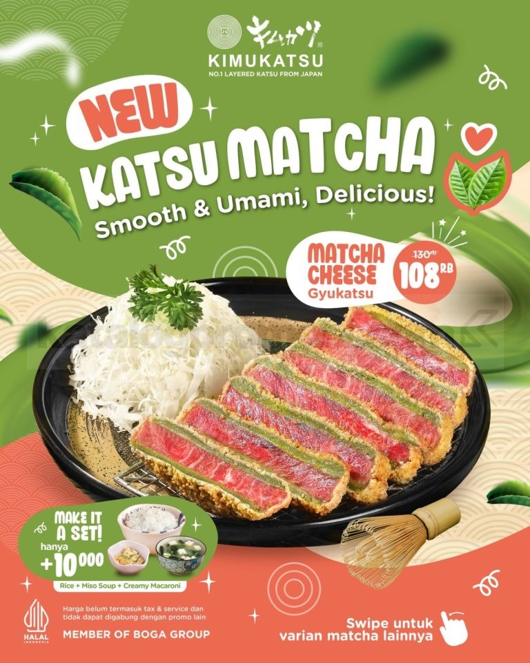 Promo Kimukatsu NEW! Katsu Matcha mulai Rp. 68.000 • SoPasti.Com