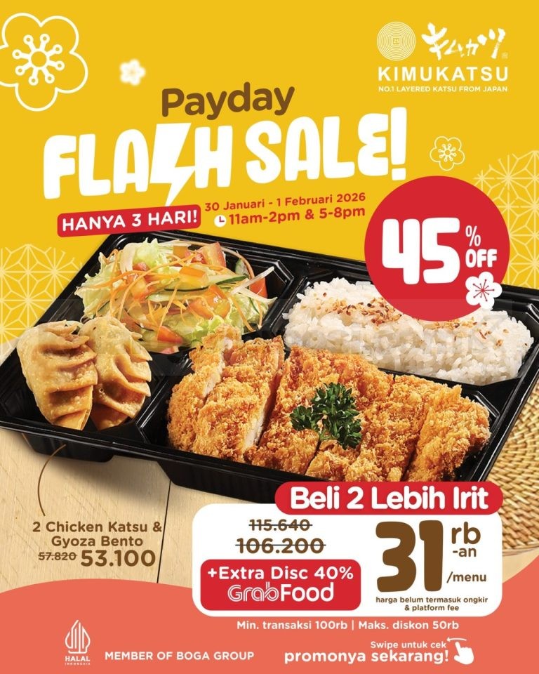 Promo Kimukatsu Payday Flash Sale Diskon 45%