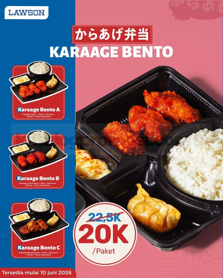Promo Lawson NEW! Karaage Bento Rp. 20.000