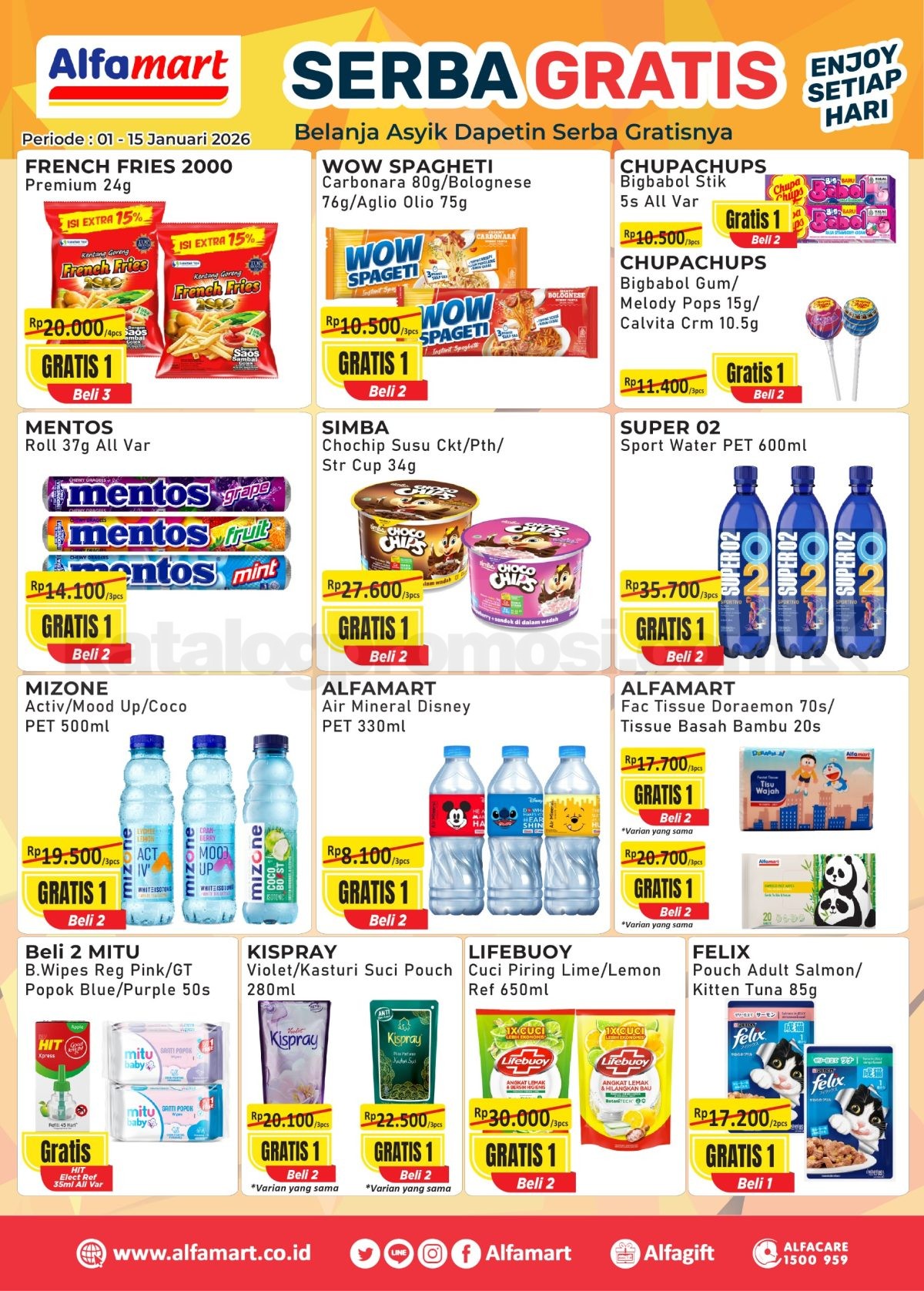 Promo SERBA GRATIS ALFAMART HARI INI 01-15 Januari 2026 • SoPasti.Com