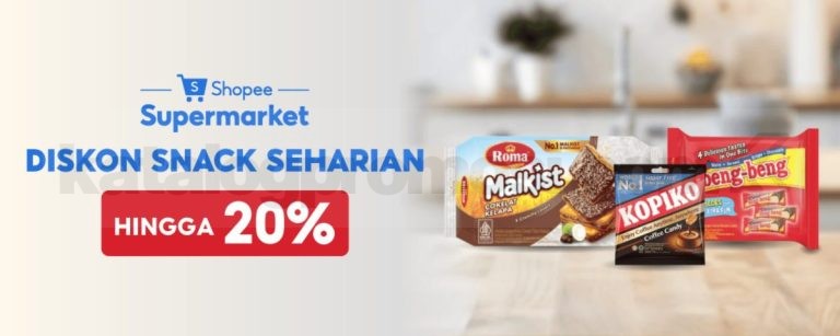 Promo Shopee Supermarket Diskon Snack hingga 20%