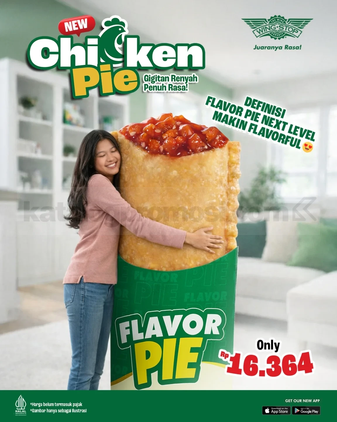 Promo Wingstop NEW! Chicken Pie cuma Rp. 16.364