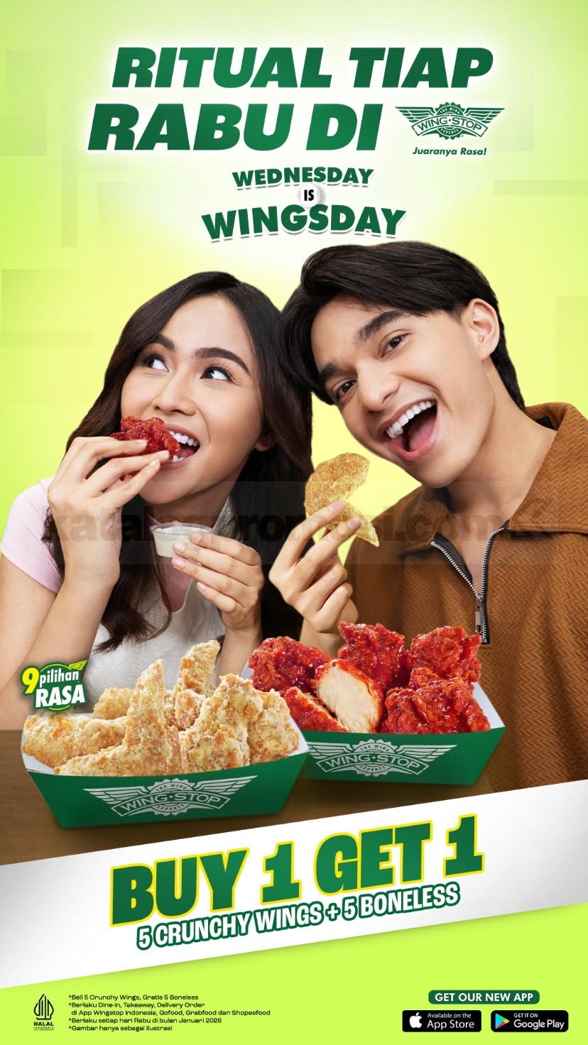 Promo Wingstop Wednesday is Wingsday Beli 5 Gratis 5