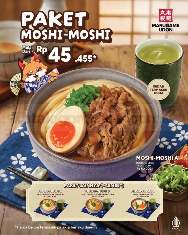 Promo Marugame Udon Paket Moshi Moshi mulai Rp.45.455