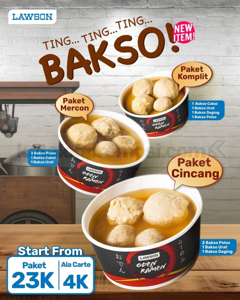 Promo Lawson Paket Bakso Komplit, Mercon Atau Cincang mulai Rp. 23.000