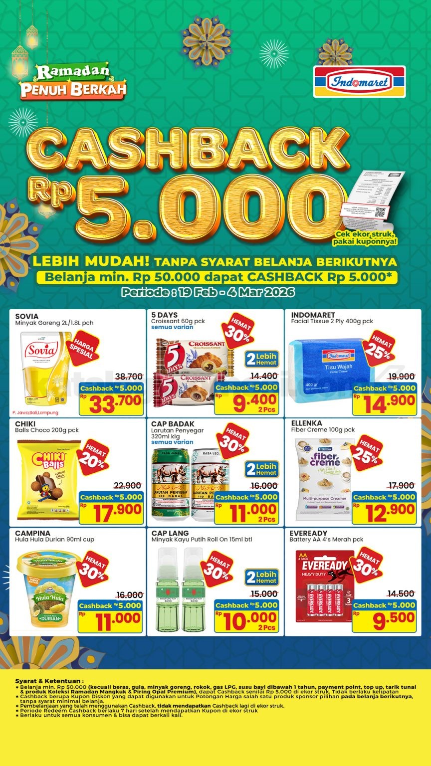 Promo Indomaret Cashback Rp. 5.000