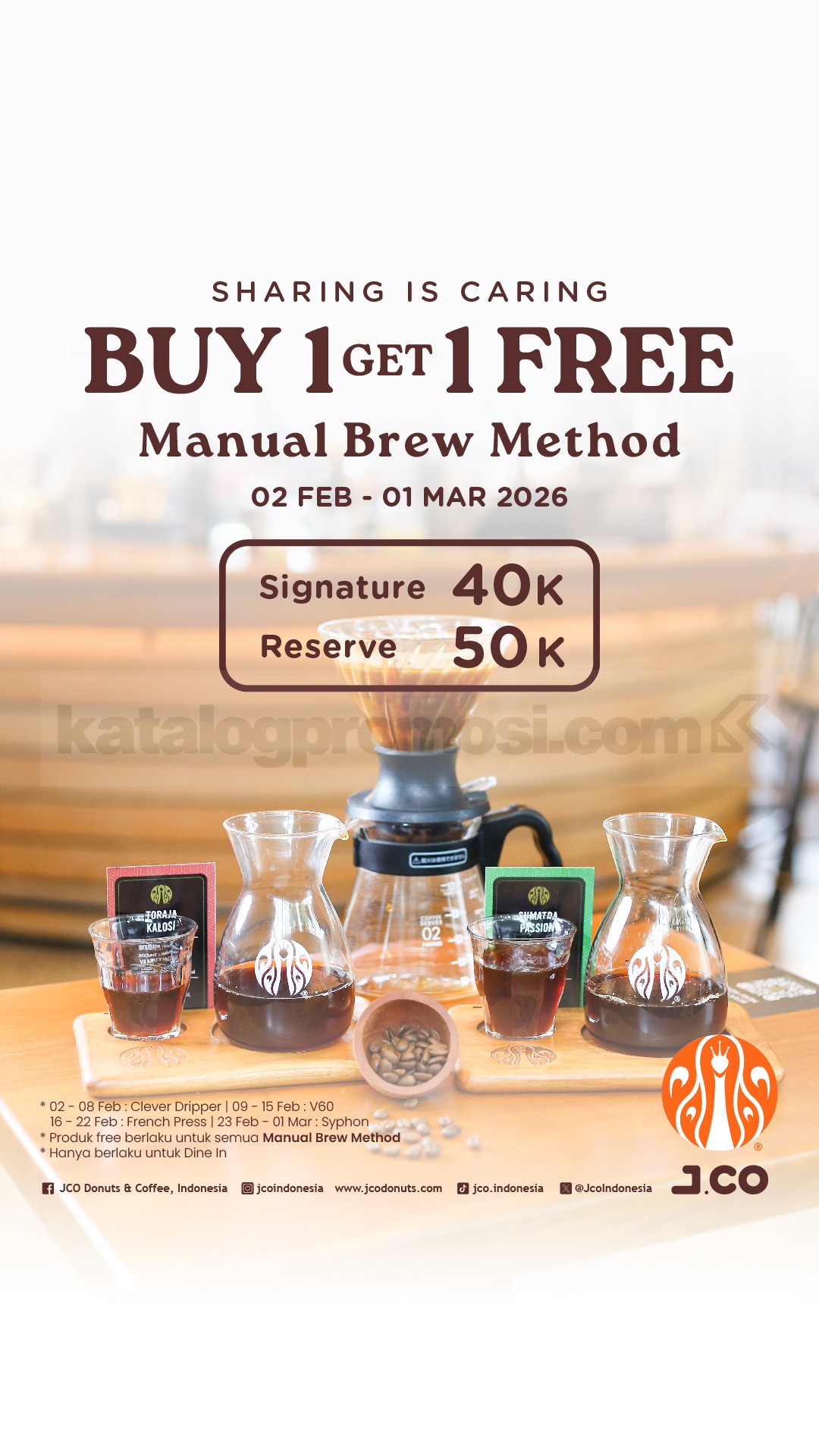 Promo J.CO Buy 1 Get 1 Coffee Manual Brew • SoPasti.Com