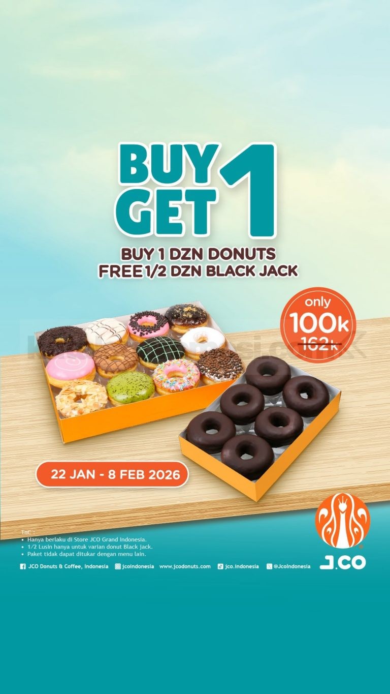 Promo JCO Grand Indonesia Buy 1 Get 1 Donuts • SoPasti.Com