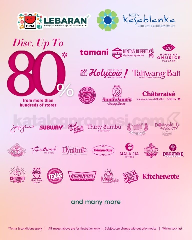 Promo Kota Kasablanka Midnite Shoptacular Diskon hingga 80%