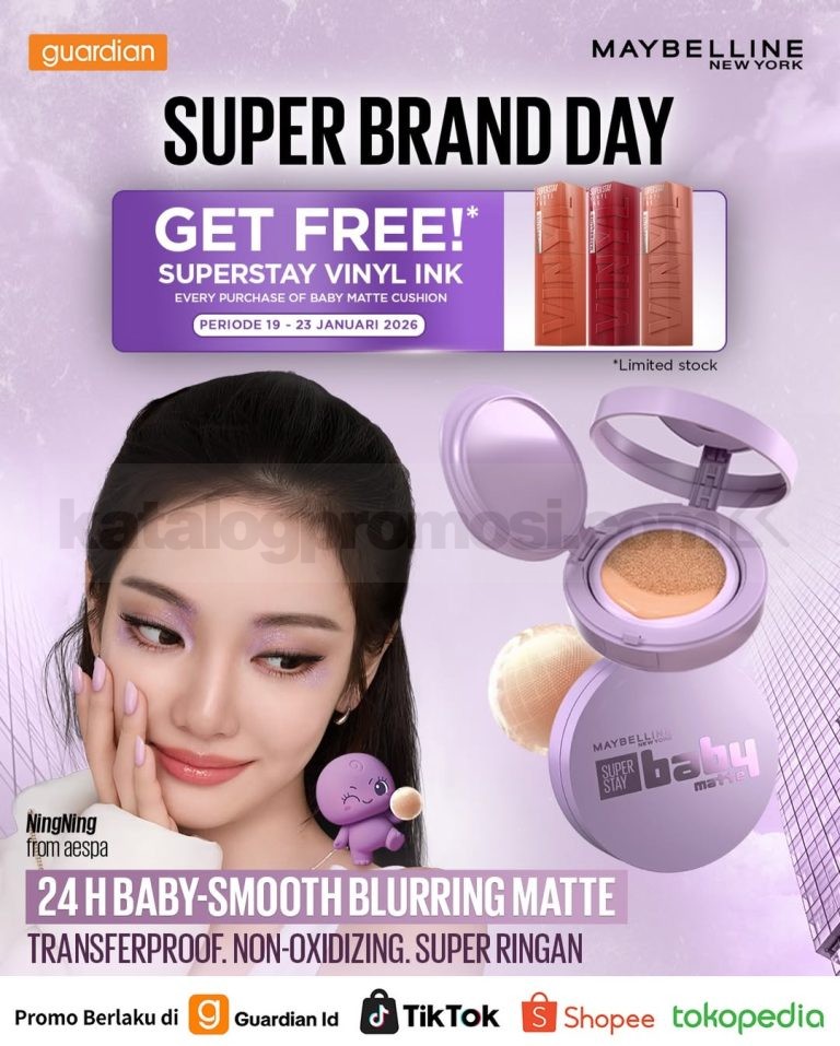 Promo Maybelline Super Brand Day Baby Matte Cushion Gratis Superstay ...
