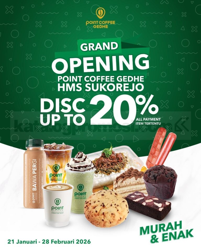 Promo Point Coffee Grand Opening Diskon hingga 20%