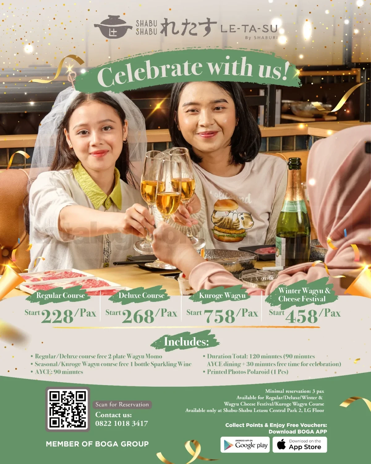 Promo SHABU SHABU LETASU Celebrate with Us AYCE mulai Rp. 228.000