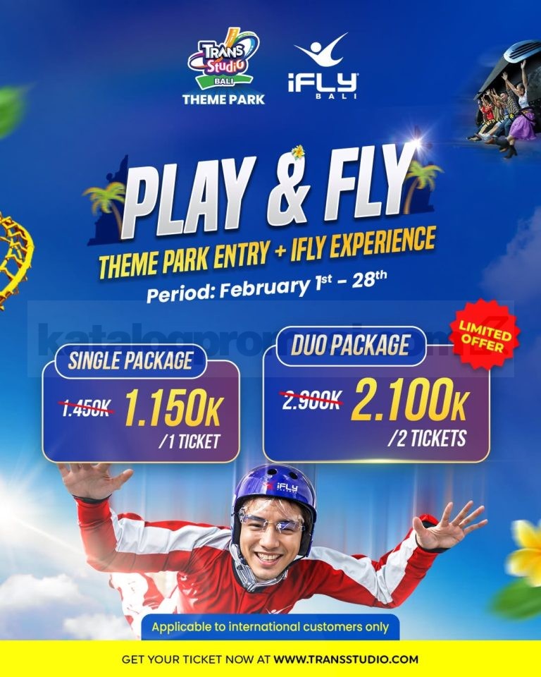 Promo Trans Studio Bali Play n Fly mulai Rp. 1.150.000