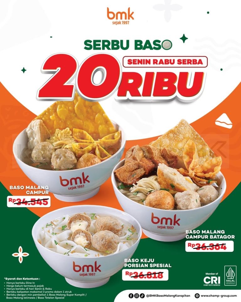 Promo BMK Serbu Baso Serba Rp. 20.000