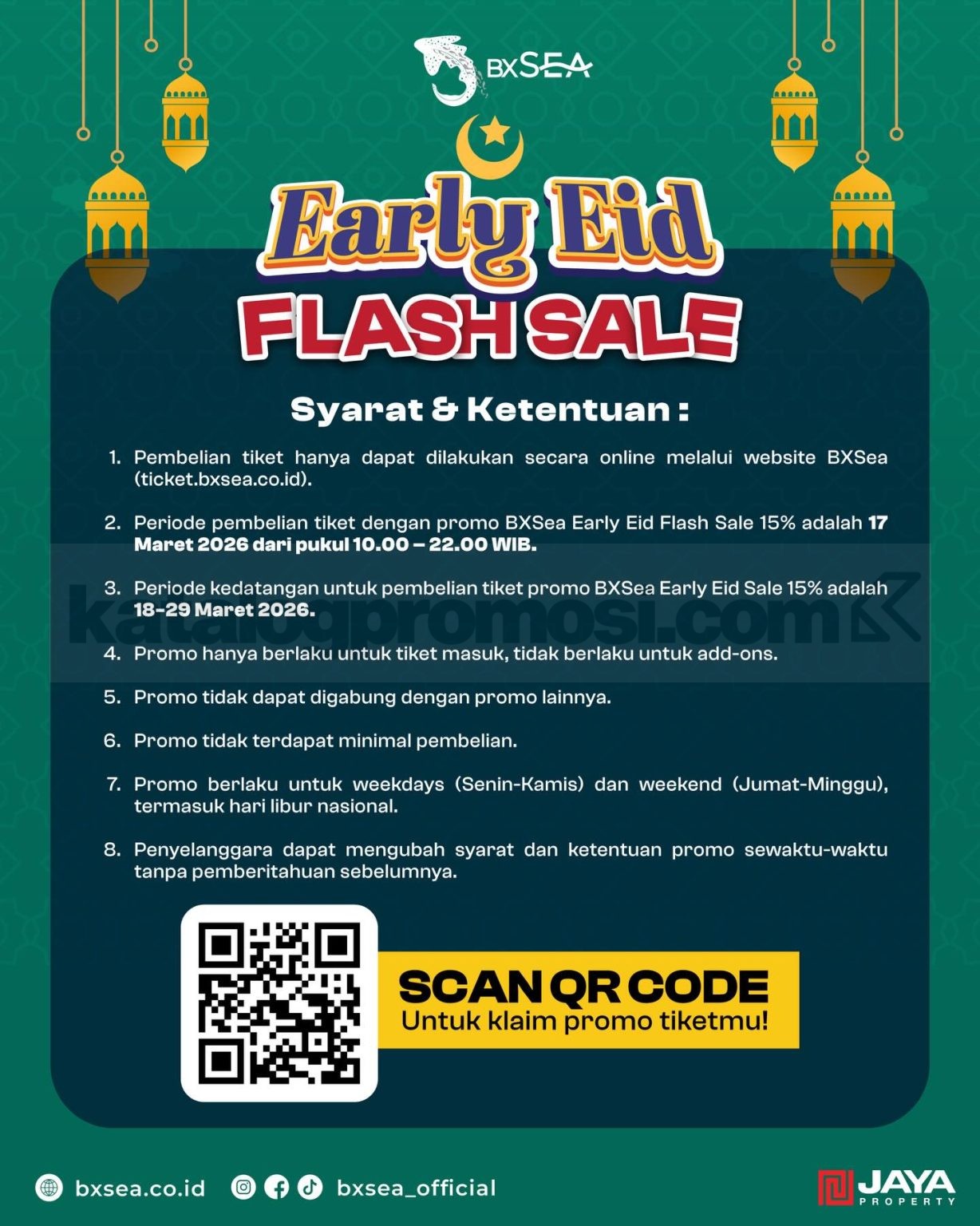 Promo BXSea Early Eid Flash Sale Tiket All Day Diskon 15%