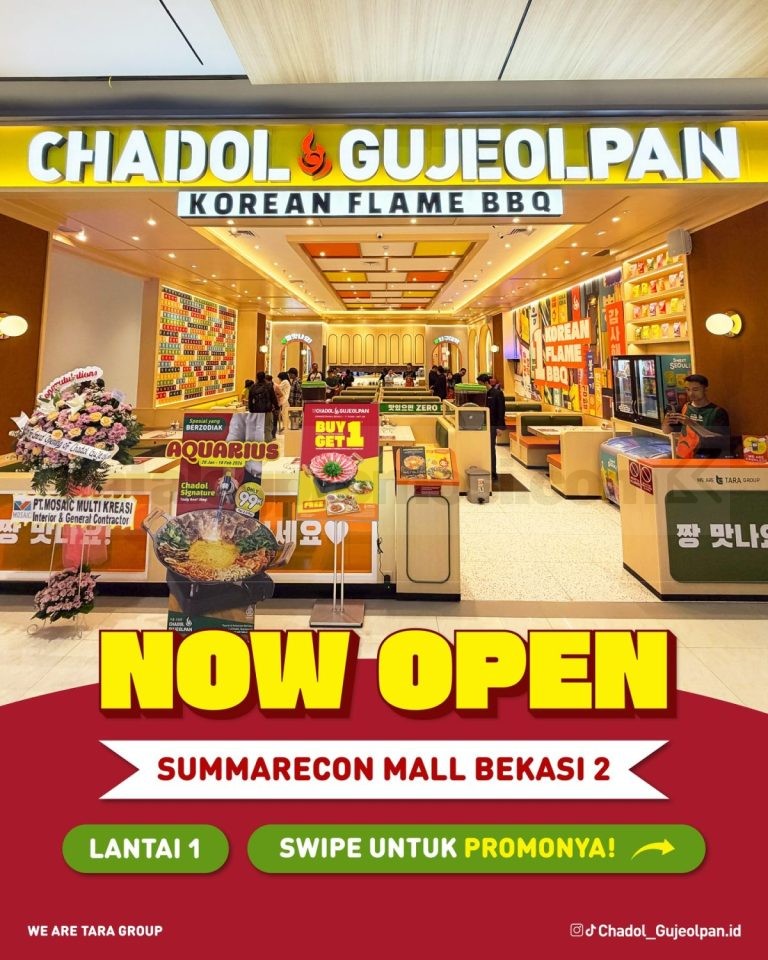 Promo Chadol Gujeolpan Opening Summarecon Mall Bekasi 2 Buy 1 Get 1