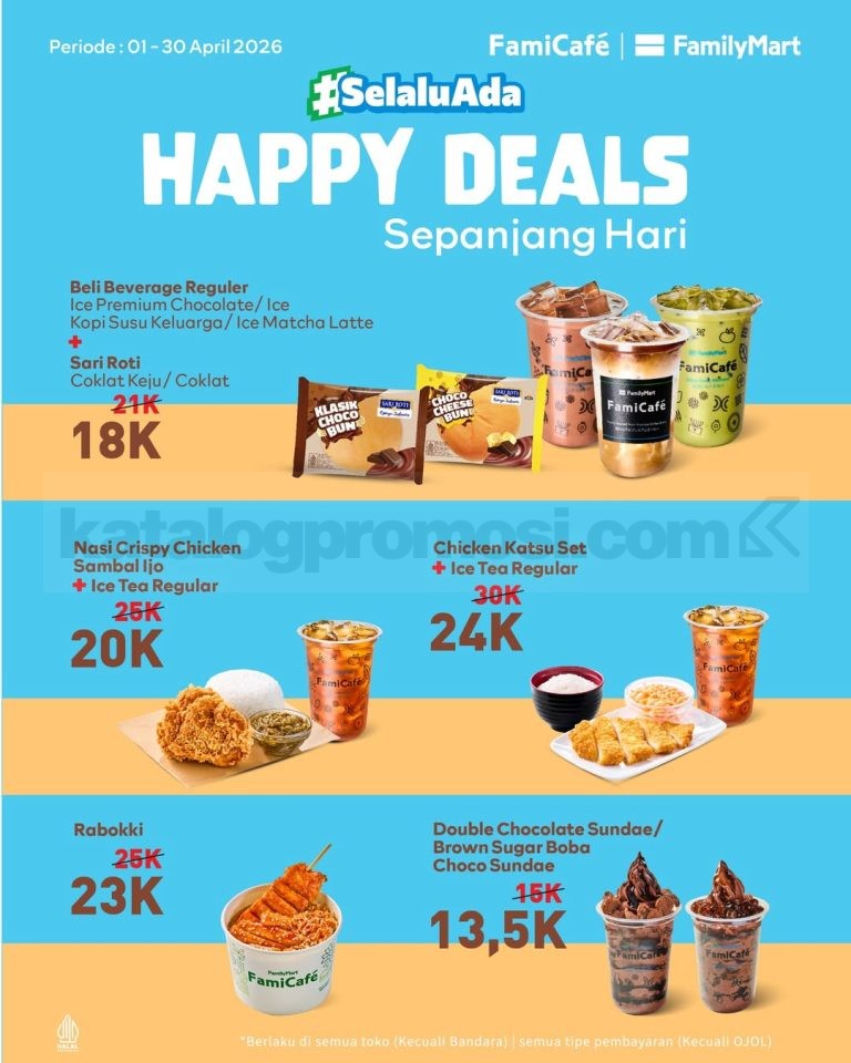 Promo FamilyMart Happy Deals Menu mulai Rp. 13.500