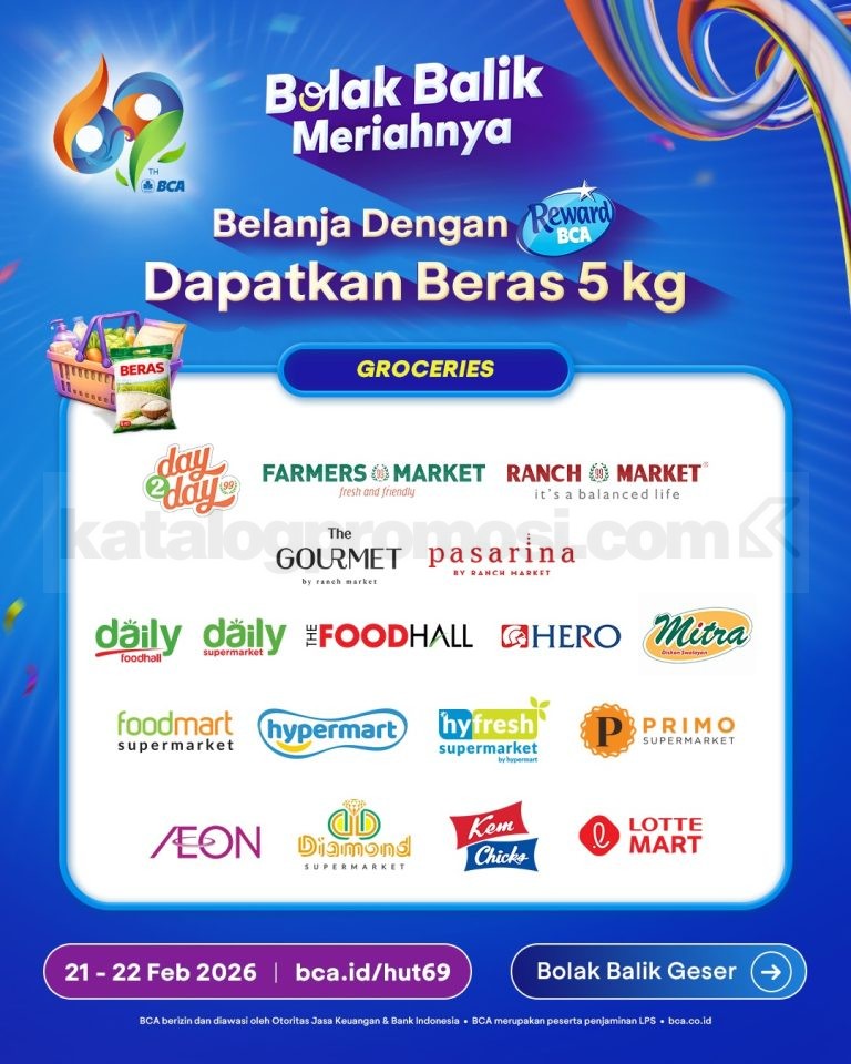 Promo HUT BCA 69 Diskon Hingga 69% Harga Serba 69