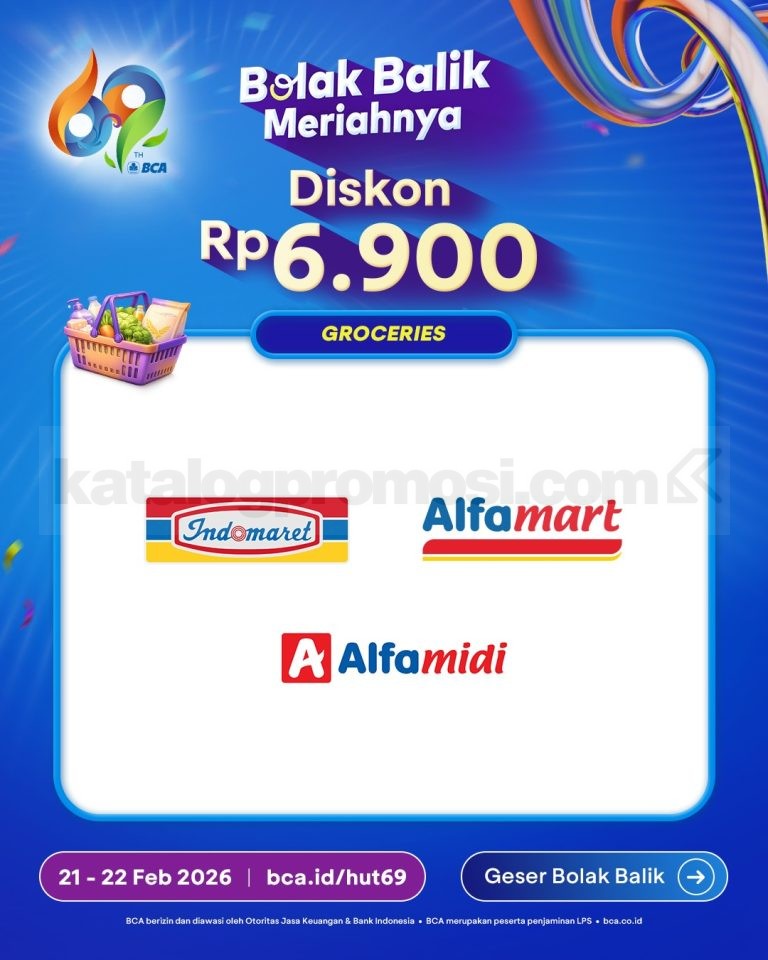 Promo HUT BCA 69 Diskon Hingga 69% Harga Serba 69