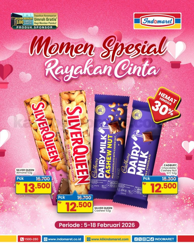Promo Indomaret Cokelat Valentine Mulai Rp. 4.900