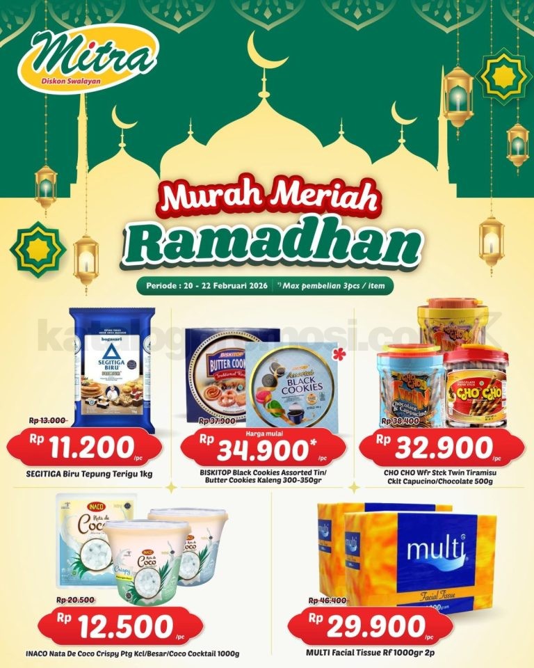 Promo Mitra Diskon Swalayan Ramadan Murah Meriah 20-22 Februari 2026