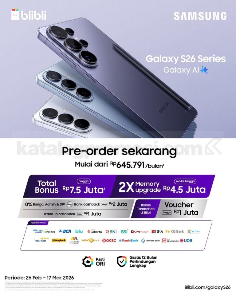 Promo Samsung Galaxy S26 Series Bonus Rp. 7,5 Juta