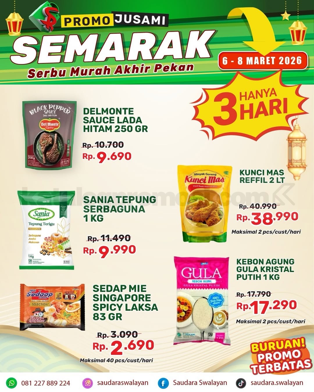 Promo Saudara Swalayan Jusami Semarak 06-08 Maret 2026
